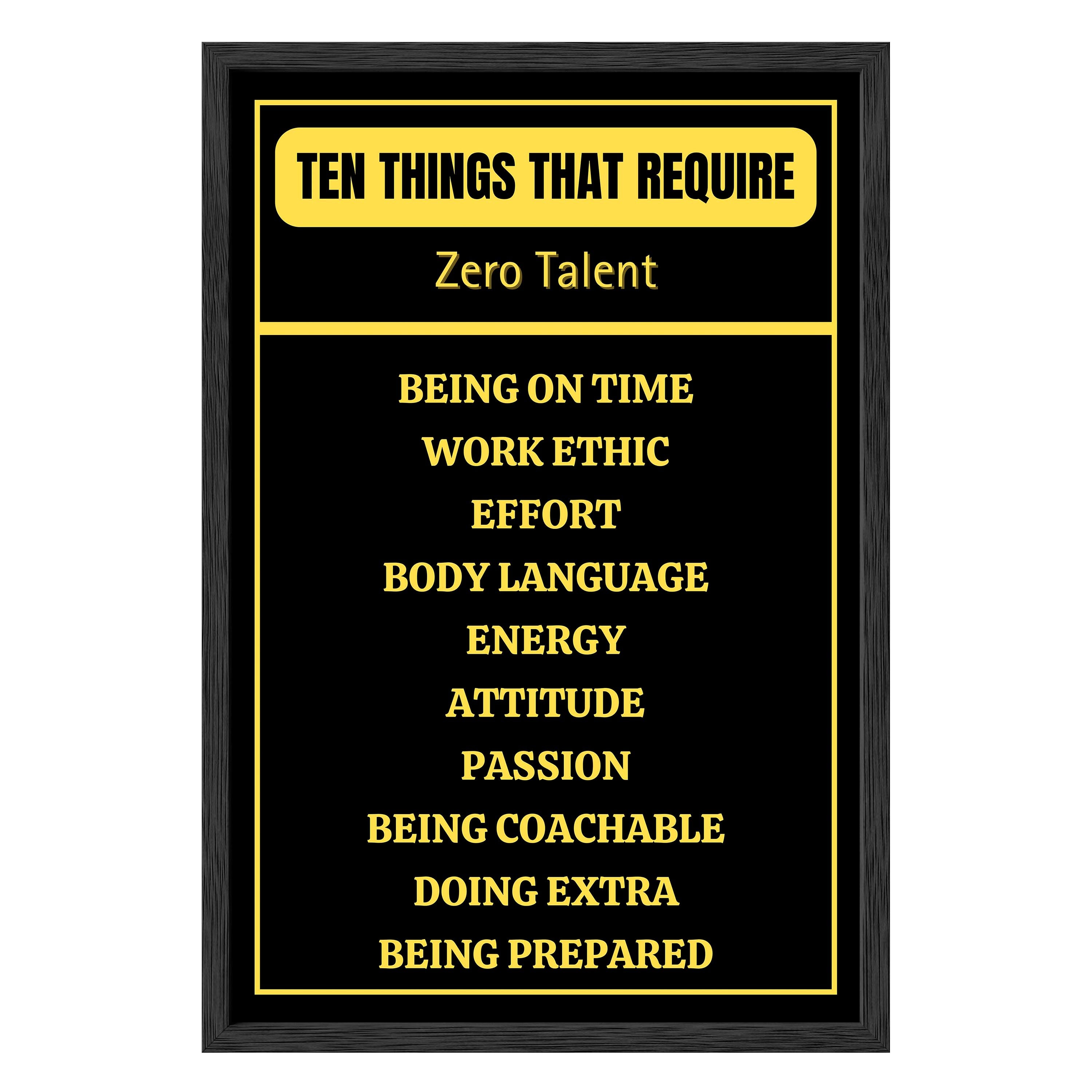 Ten Things That Require Zero Talent – Masterpiece Print